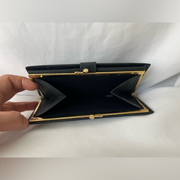 Gucci | Bags | Gucci Vintage Accessory Collection Navy Monogram Leather ...
